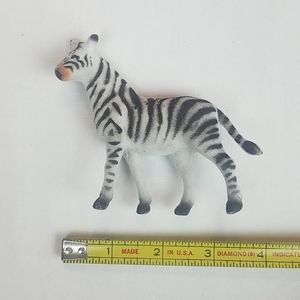 Vintage | Holiday | Vintage Flocked Hard Plastic Zebra With Fawn | Poshmark